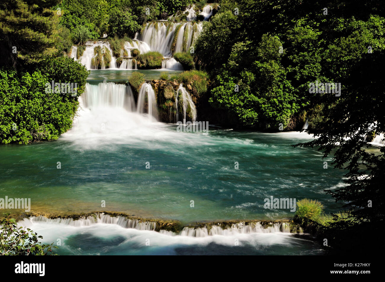 Cascades and forest in Krka National Park, Croatia Stock Photo - Alamy