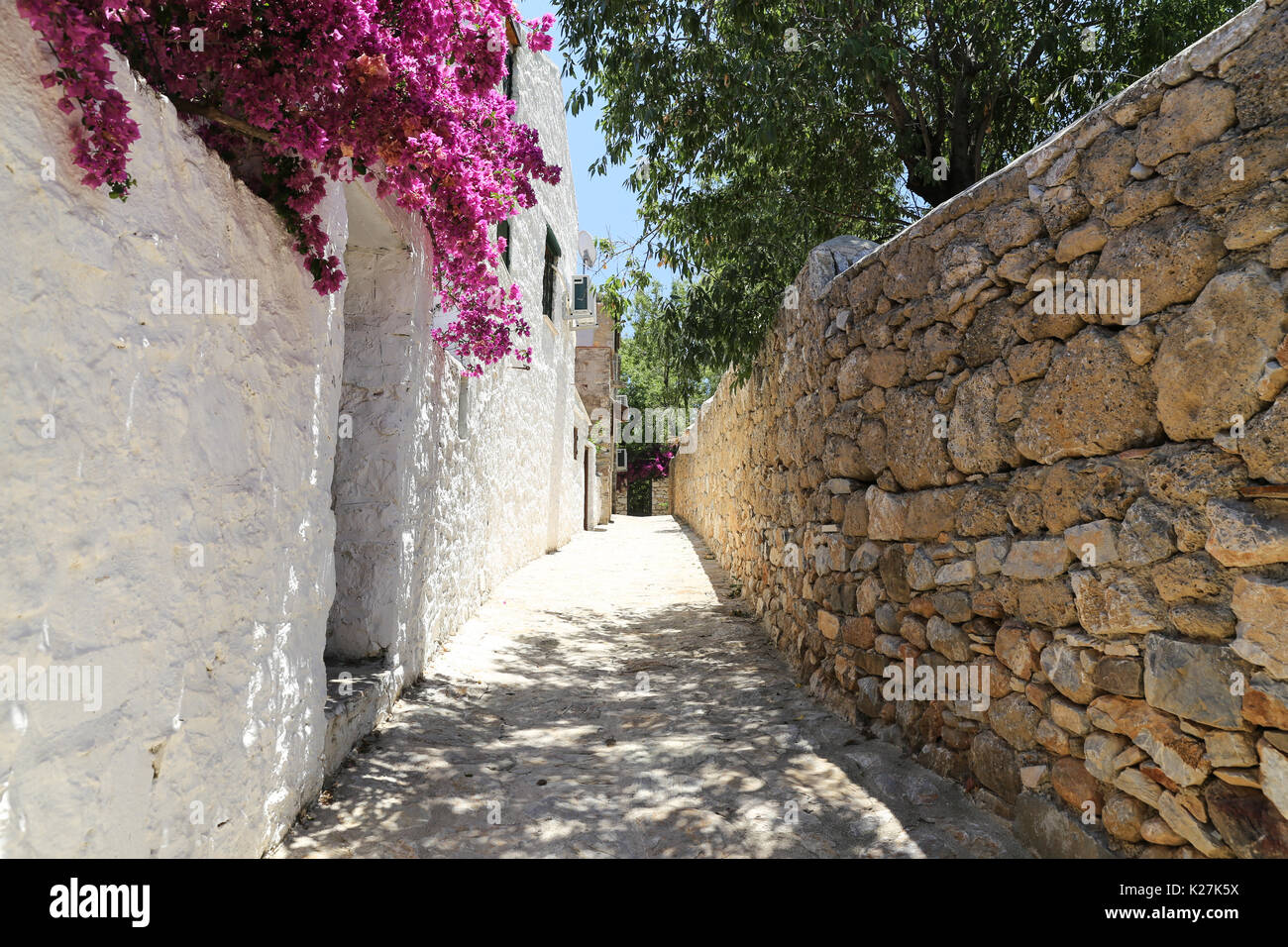 Street in Old Datca, Mugla City, Turkey Stock Photo - Alamy