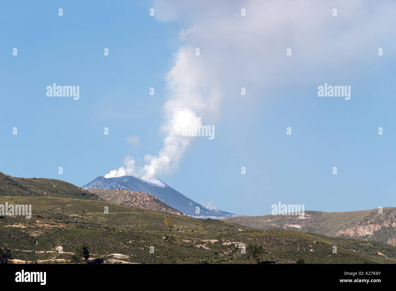 Sabancaya volcano Peru Stock Photo - Alamy