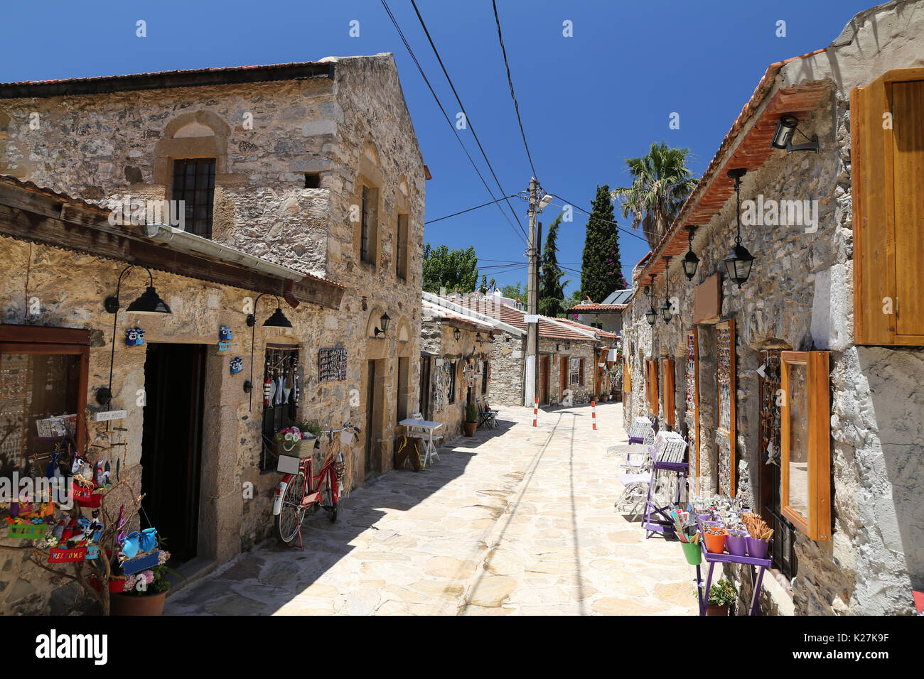 Street in Old Datca, Mugla City, Turkey Stock Photo - Alamy