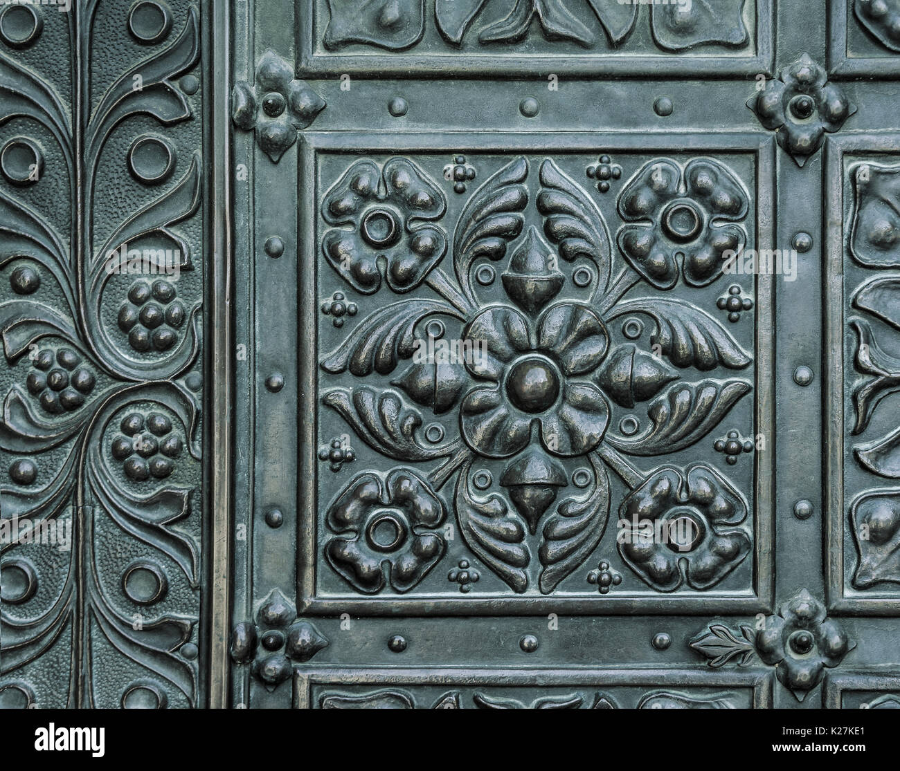 Wrought iron decor door gate hi-res stock photography and images - Alamy