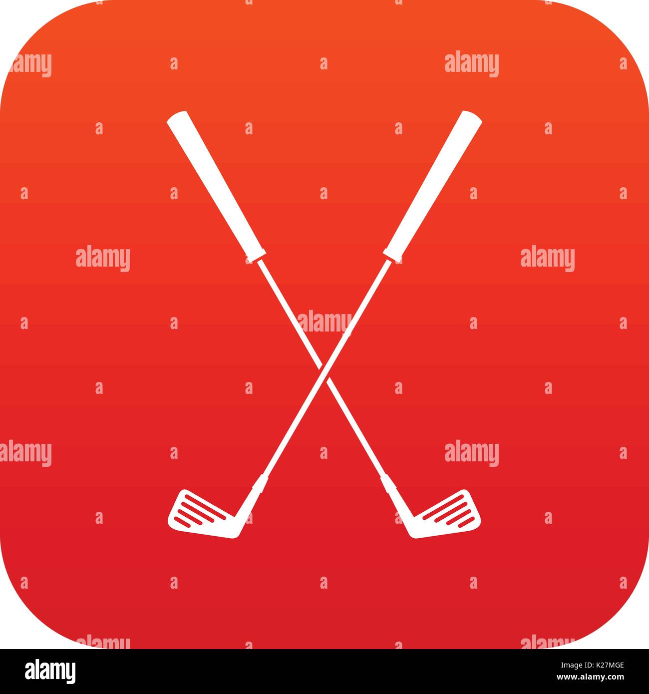 Two golf clubs icon digital red Stock Vector Image & Art - Alamy