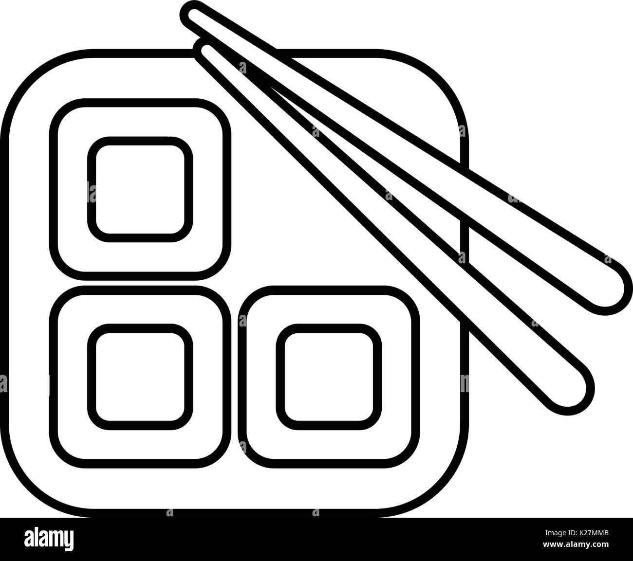 Sushi icon, outline line style Stock Vector Image & Art - Alamy