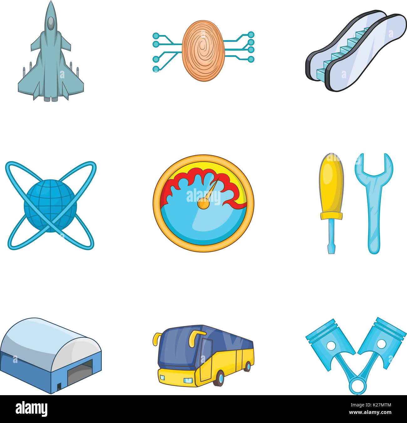 Flight technology icons set, cartoon style Stock Vector Image & Art - Alamy