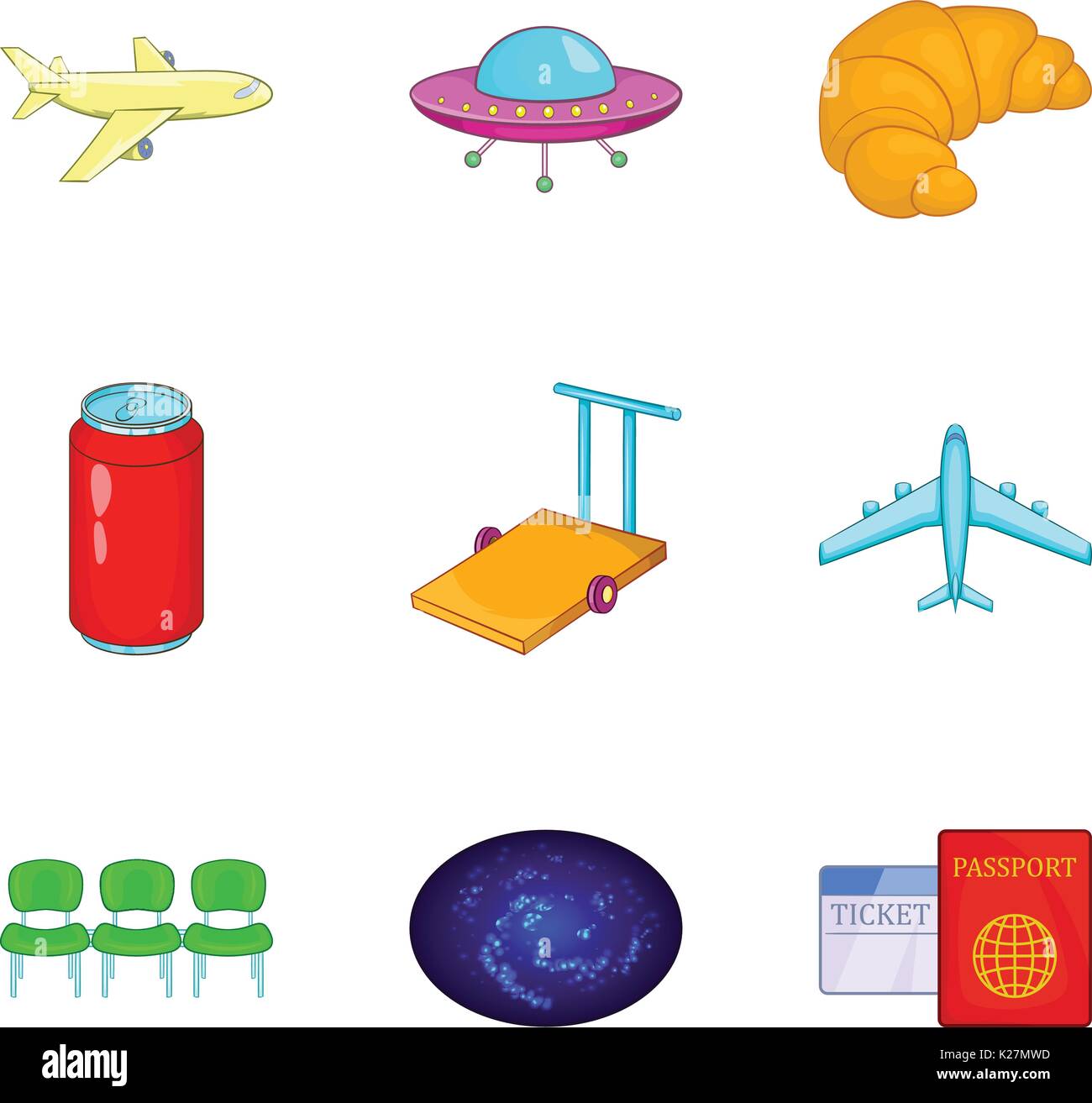 Pathway icons set, cartoon style Stock Vector Image & Art - Alamy