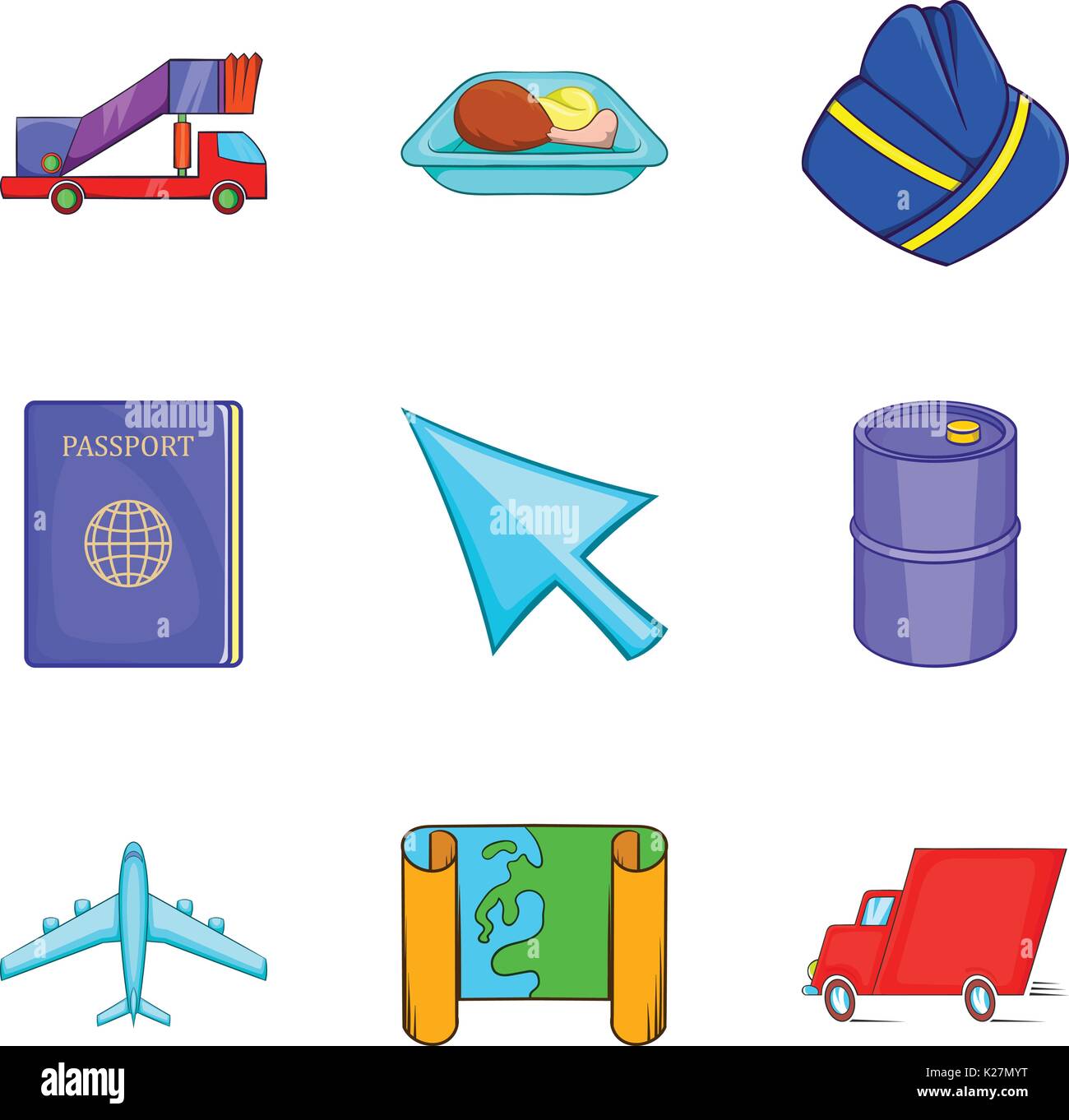 Aerial view icons set, cartoon style Stock Vector Image & Art - Alamy