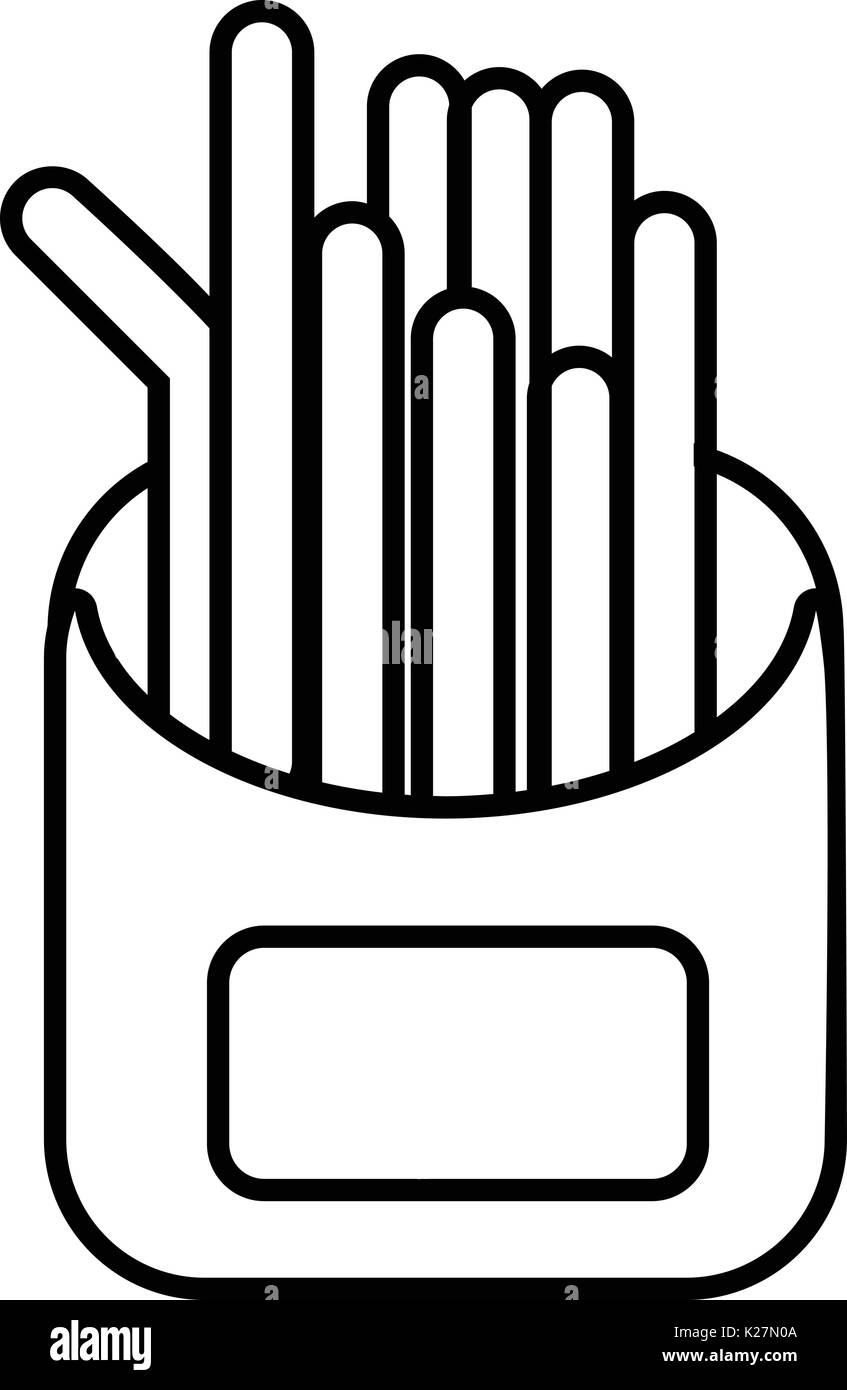 French fries icon, outline line style Stock Vector Image & Art - Alamy