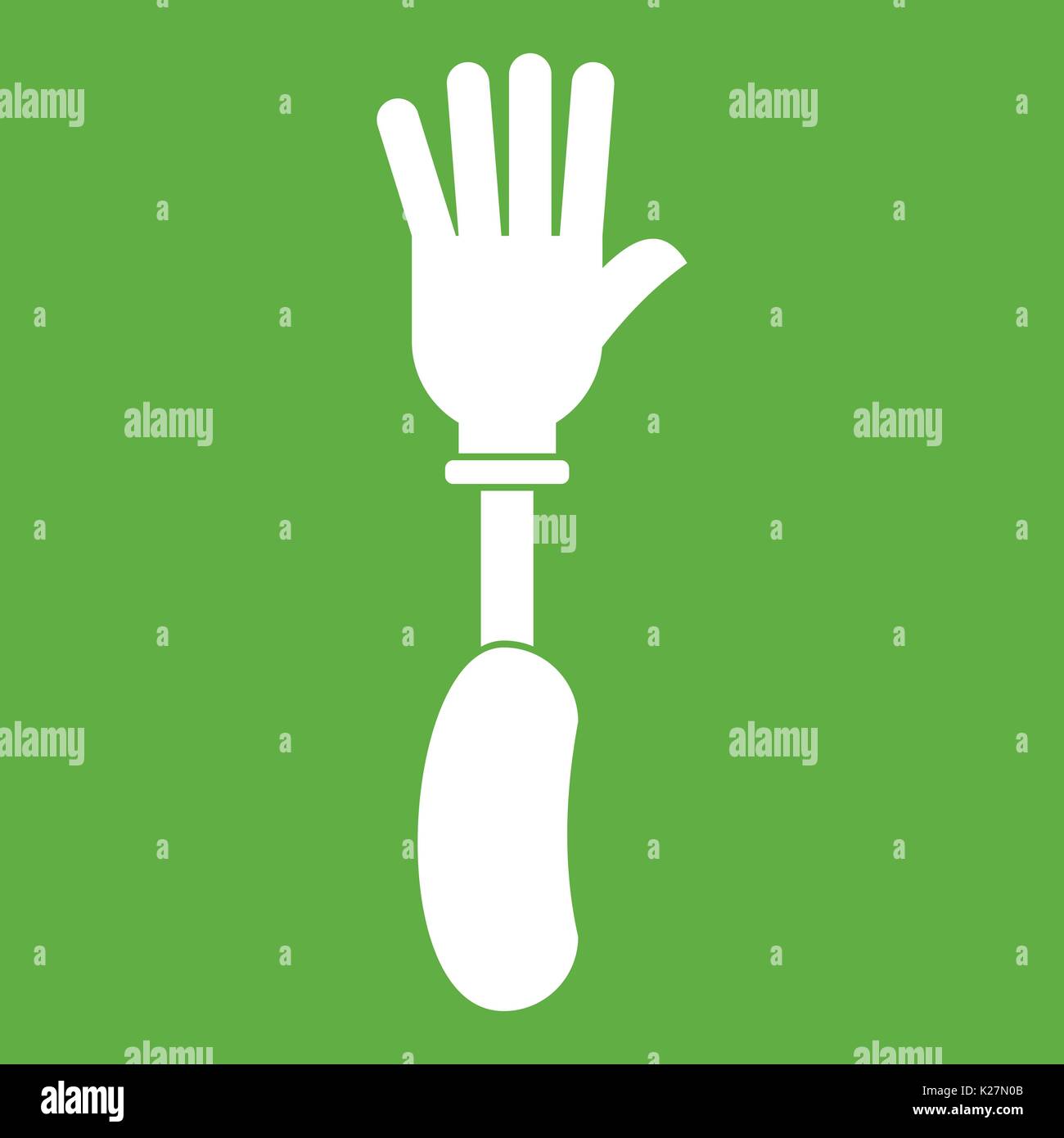 Prosthesis hand icon green Stock Vector Image & Art - Alamy
