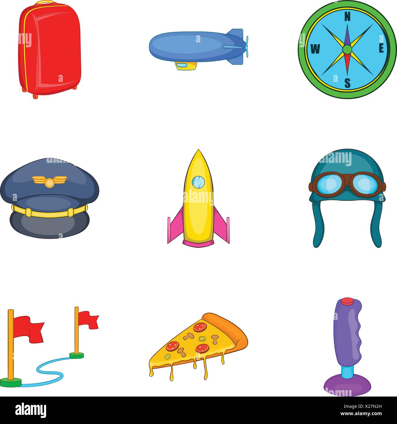 Direction icons set, cartoon style Stock Vector Image & Art - Alamy