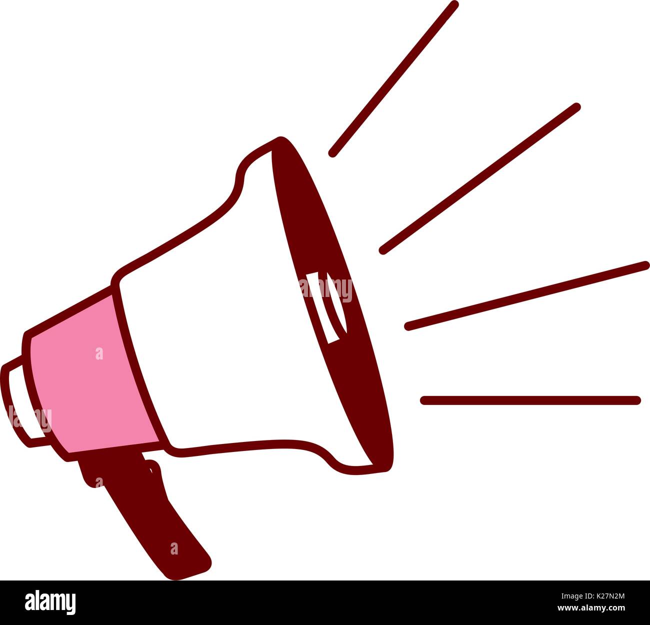 Pink megaphone design Cut Out Stock Images & Pictures - Alamy