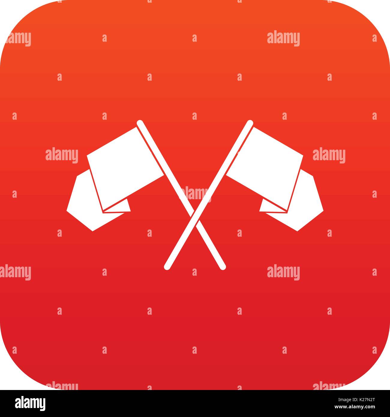 Crossed flags icon digital red Stock Vector Image & Art - Alamy