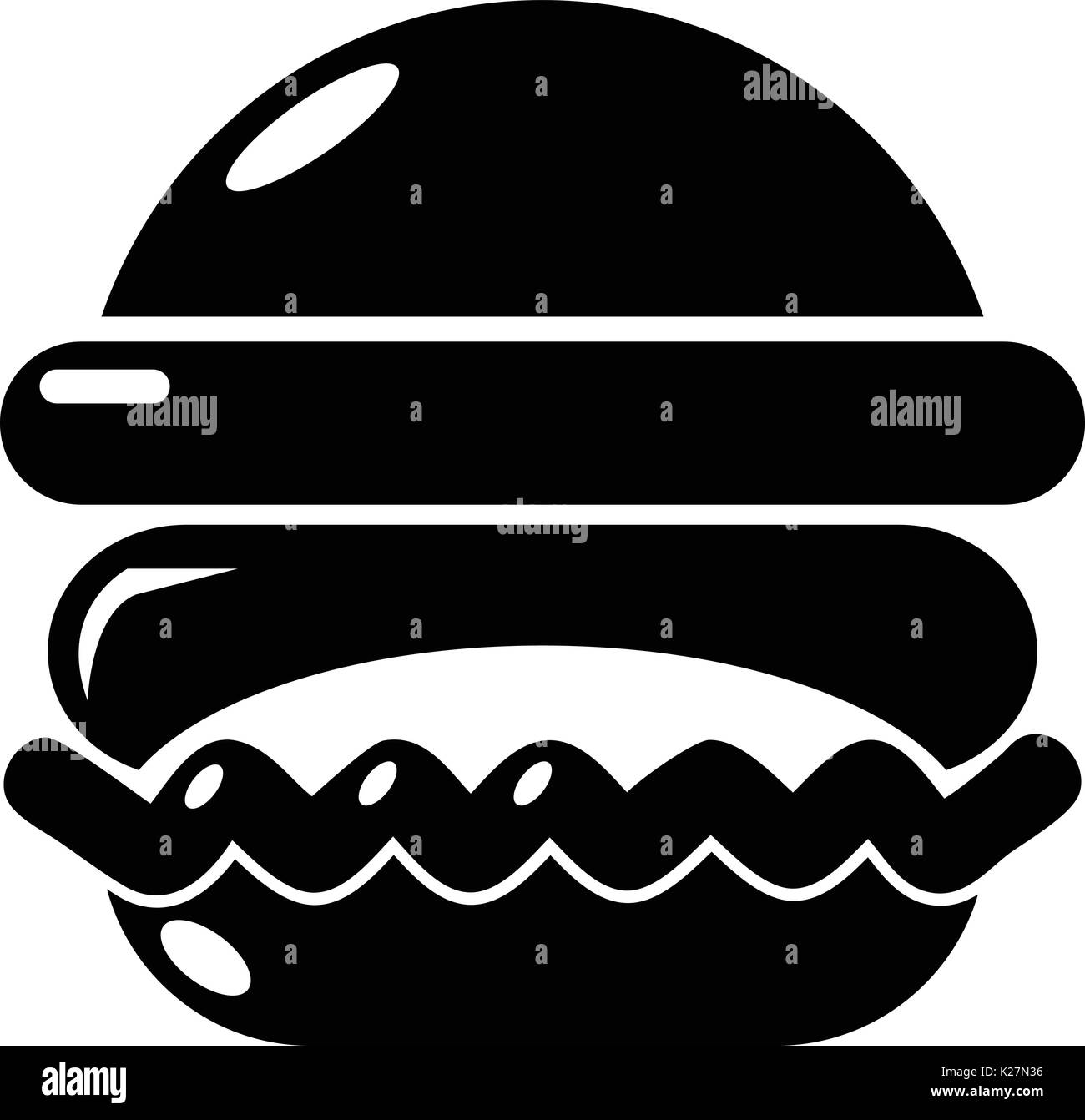 Burger icon, simple black style Stock Vector Image & Art - Alamy