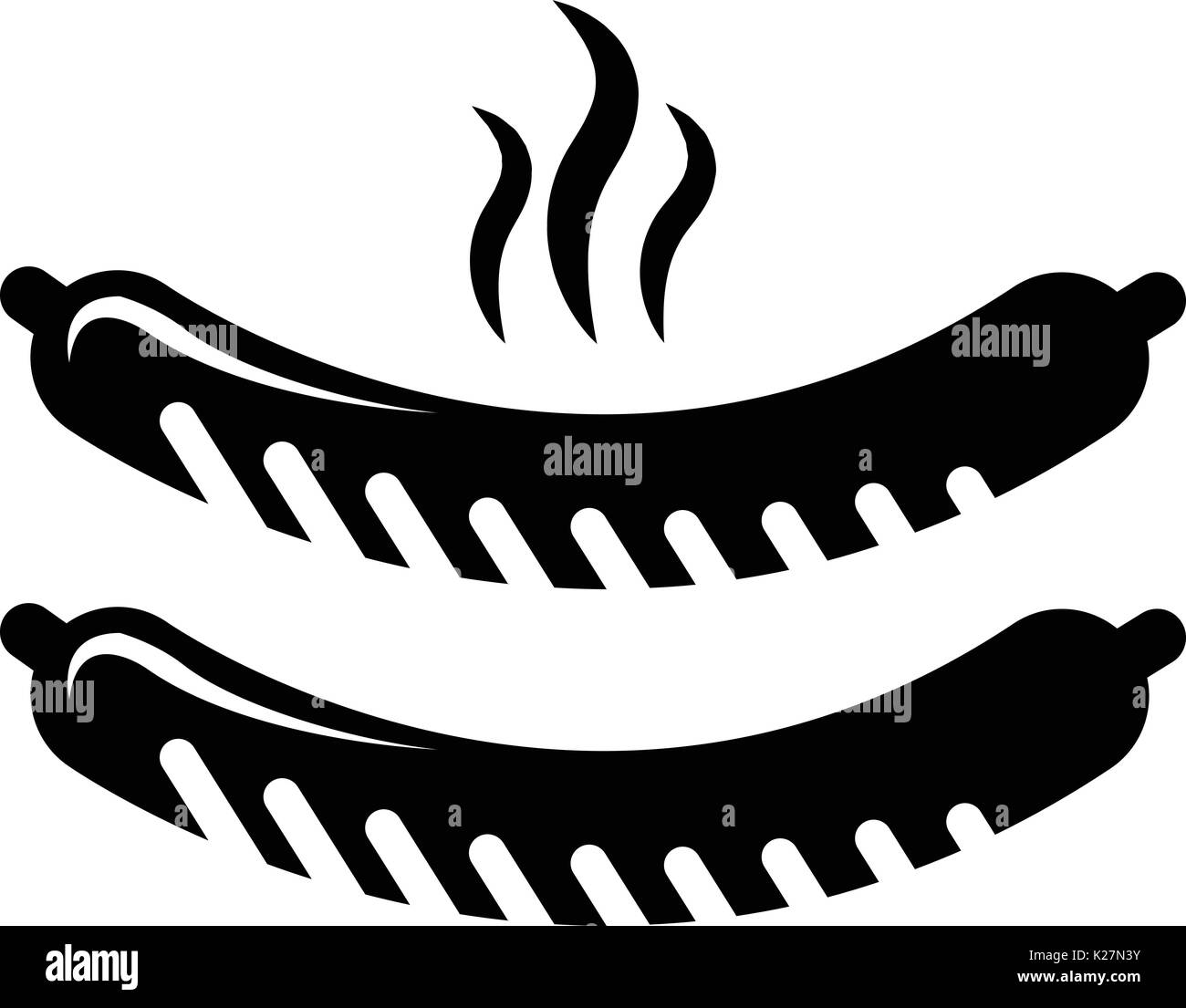 Sausages salami market Black and White Stock Photos & Images - Alamy