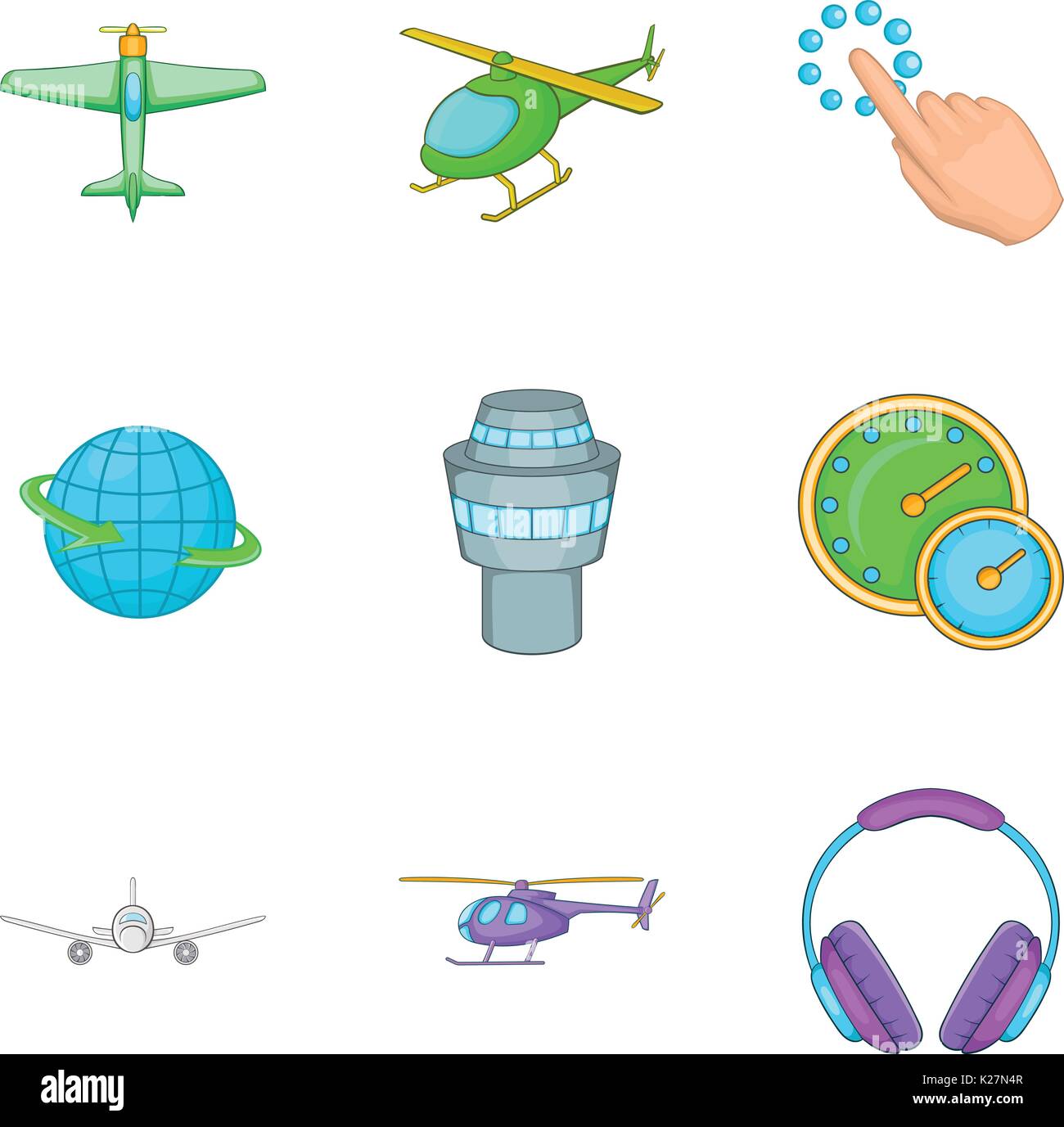 Acft icons set, cartoon style Stock Vector Image & Art - Alamy