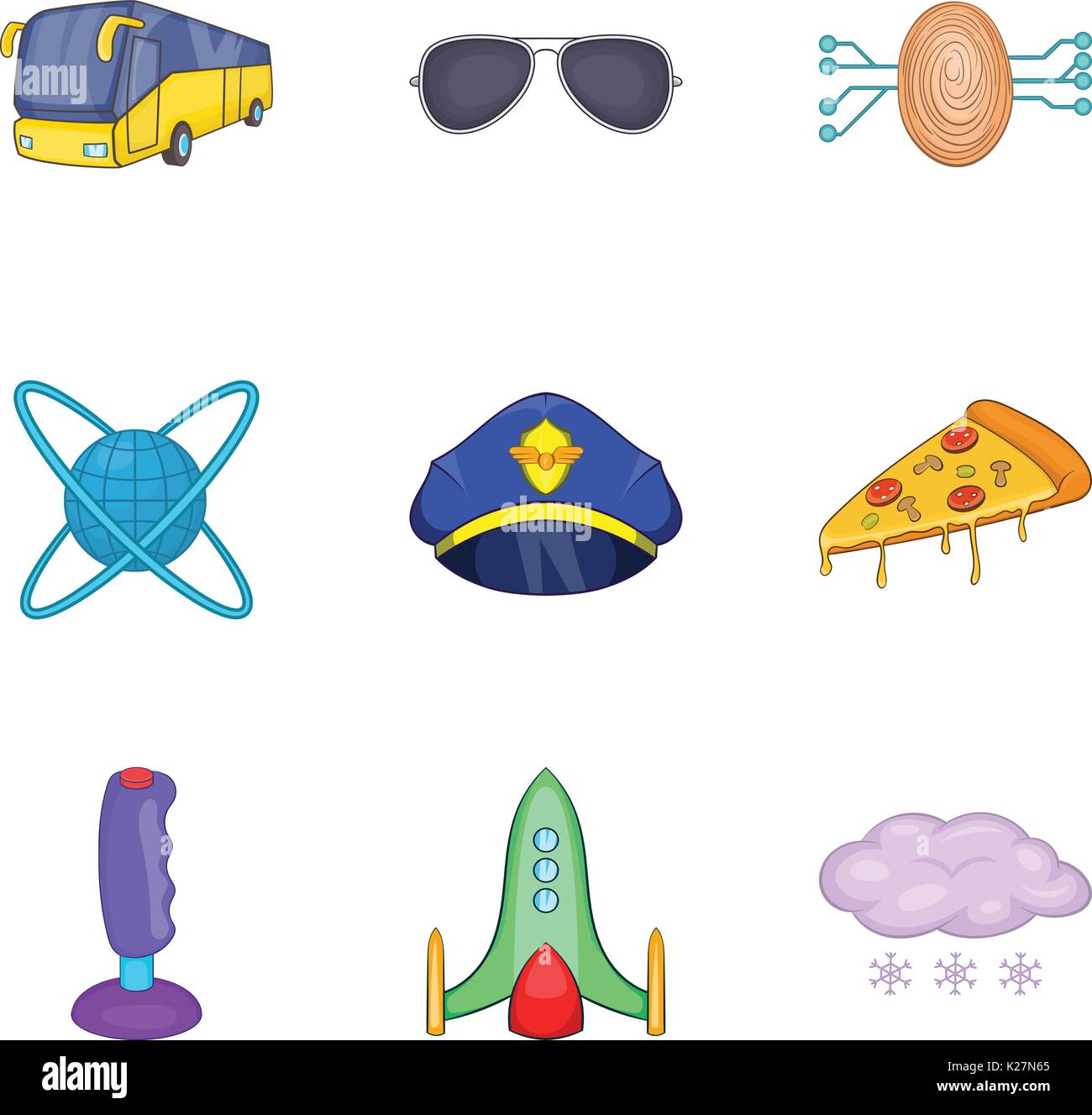 Passing icons set, cartoon style Stock Vector Image & Art - Alamy