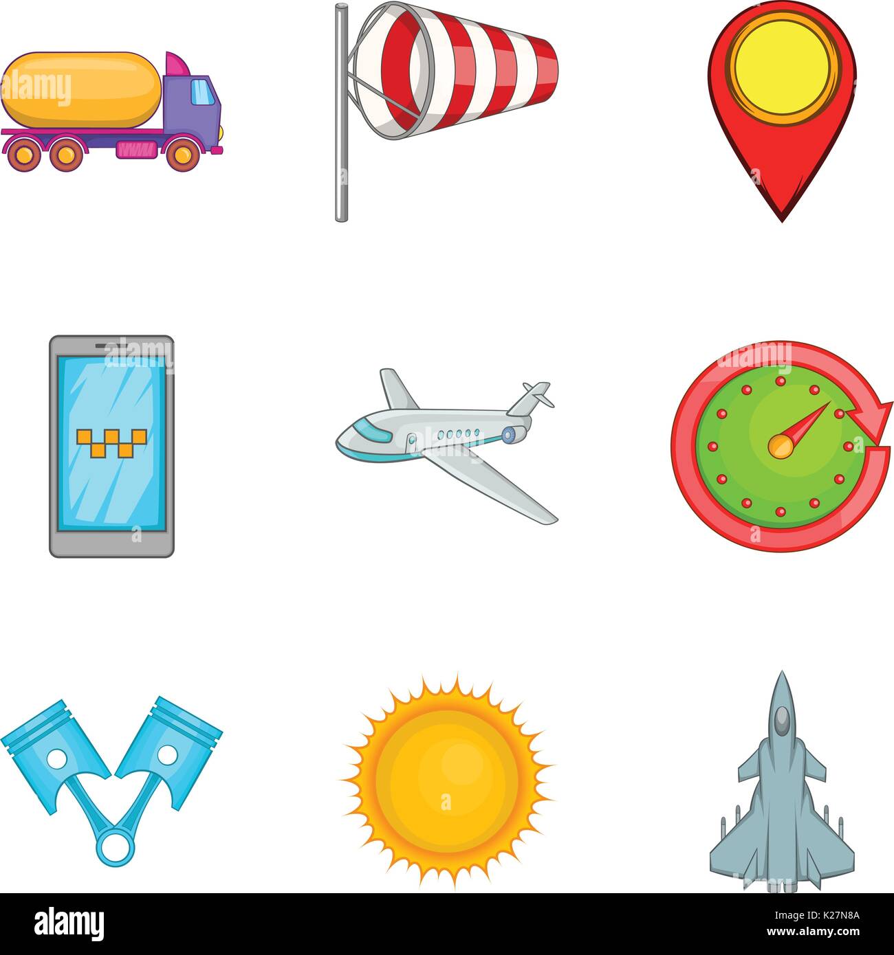 Escape icons set, cartoon style Stock Vector Image & Art - Alamy