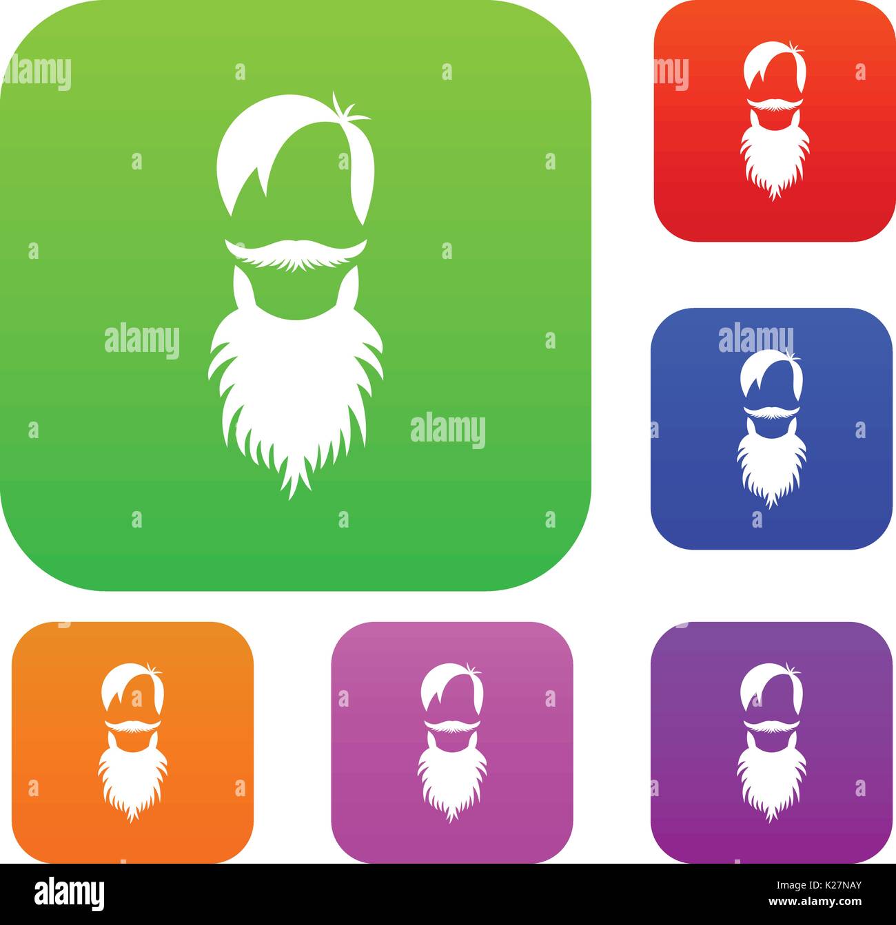 Male avatar with beard set collection Stock Vector Image & Art - Alamy