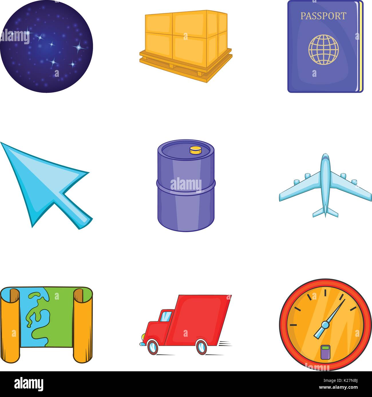 AP icons set, cartoon style Stock Vector Image & Art - Alamy
