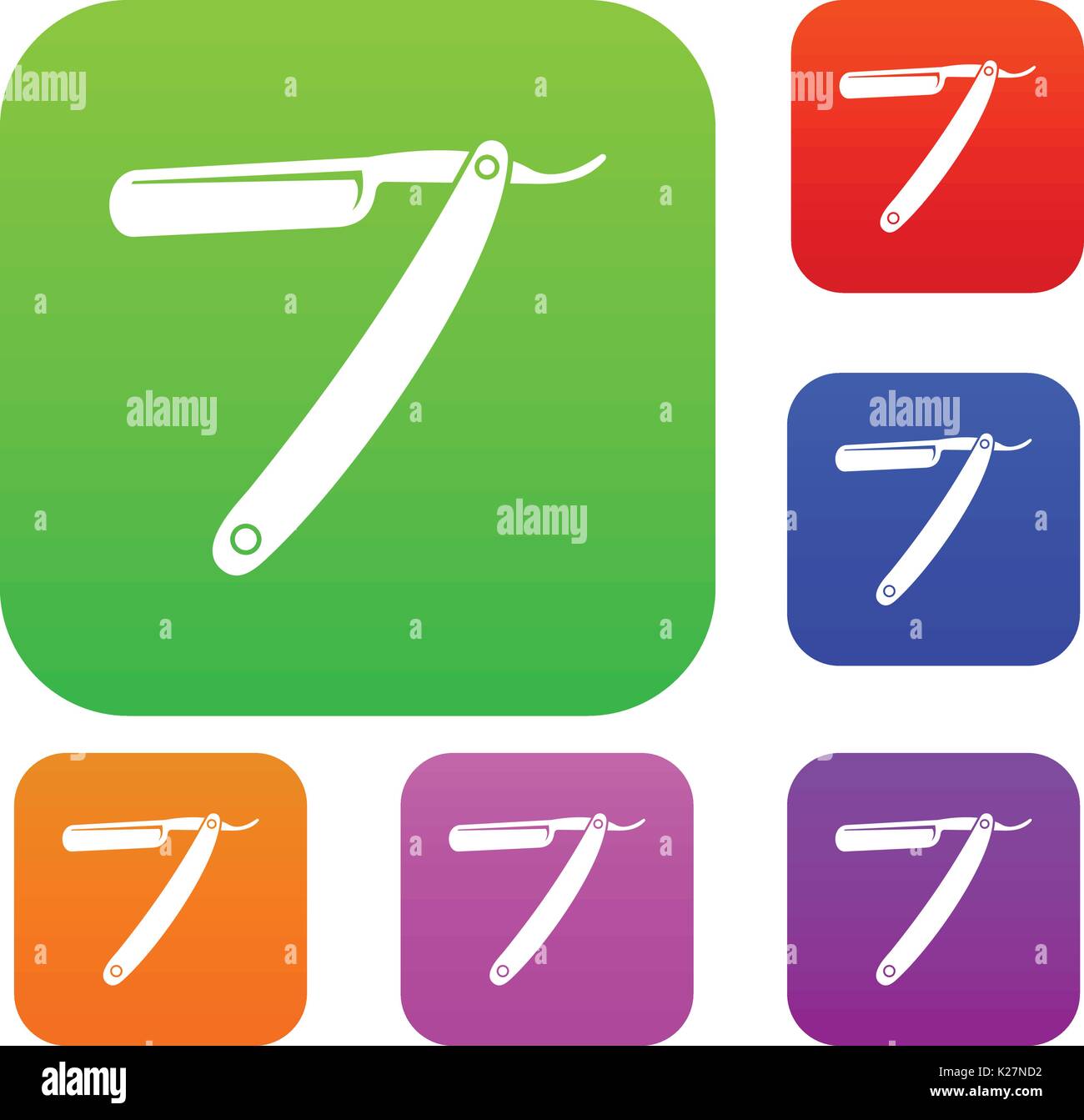 Razor blade set collection Stock Vector Image & Art - Alamy