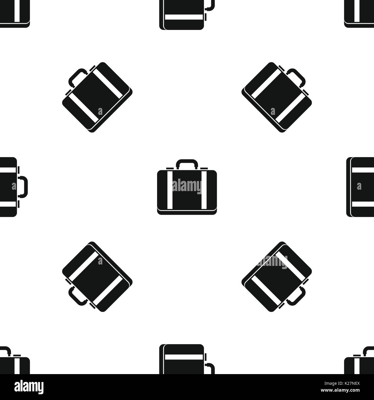 Suitcase pattern seamless black Stock Vector Image & Art - Alamy