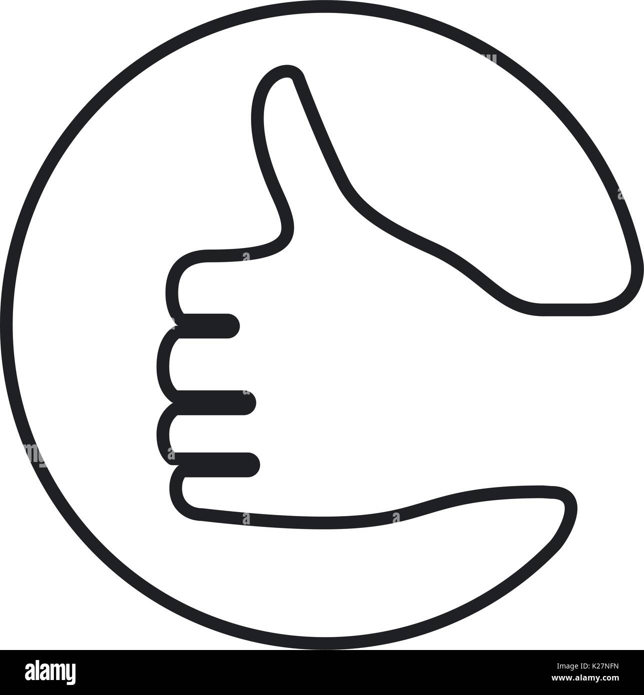 Left hand thumbs up Stock Vector Images - Alamy