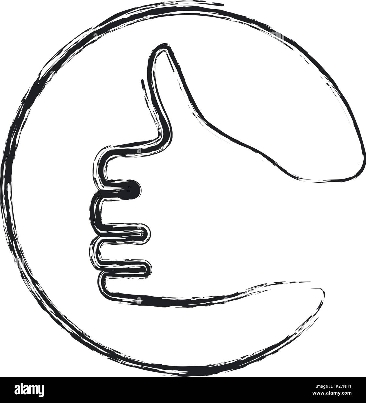 Left hand thumbs up Stock Vector Images - Alamy