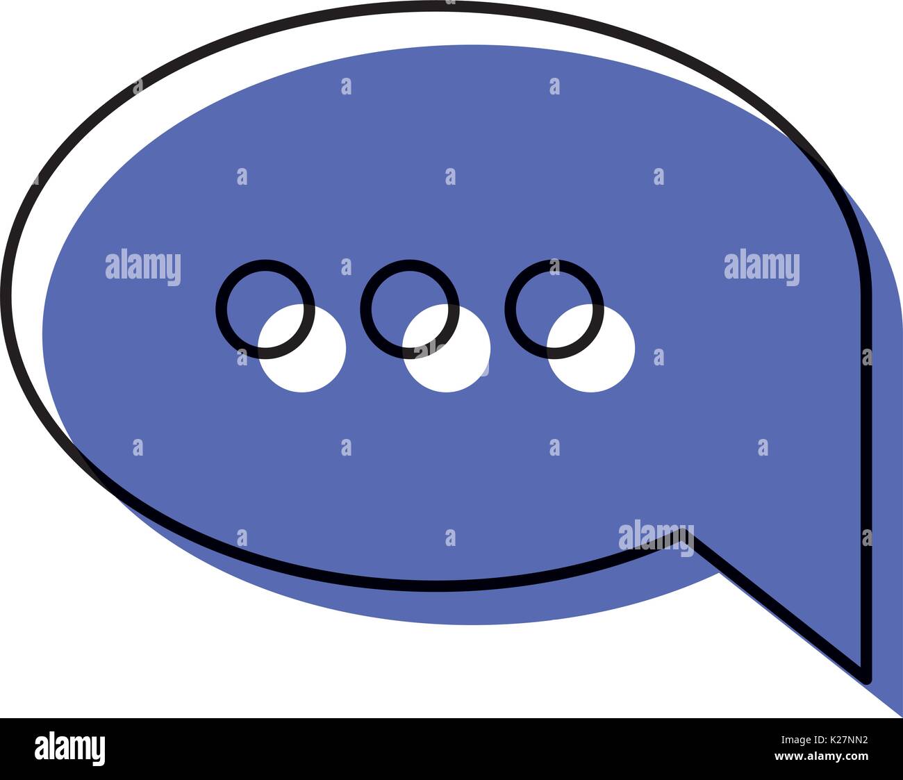 watercolor silhouette of speech bubble with ellipsis symbol Stock ...