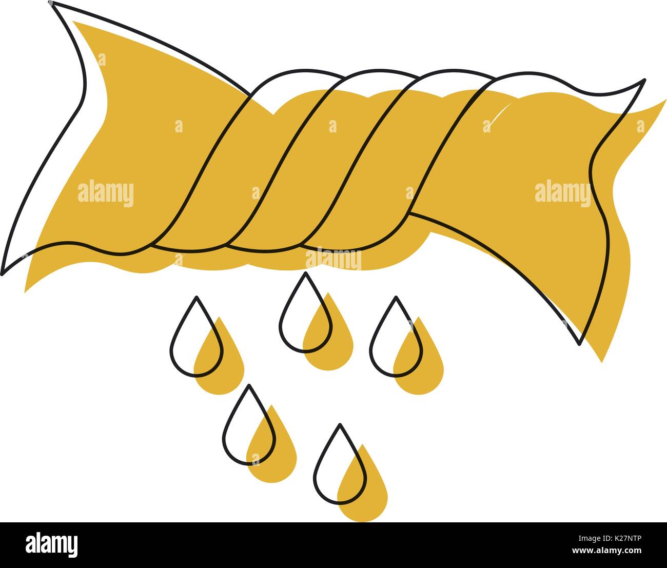 yellow watercolor silhouette of wringing clothes Stock Vector Image ...