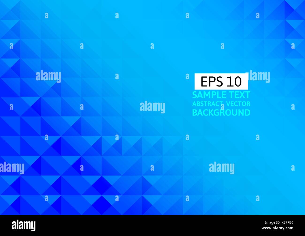Abstract blue geometric triangle background with copy space Stock Vector Image & Art - Alamy