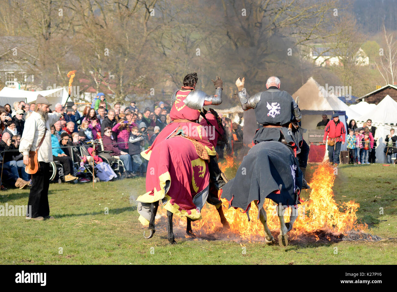 Horse riding through fire hi-res stock photography and images - Alamy