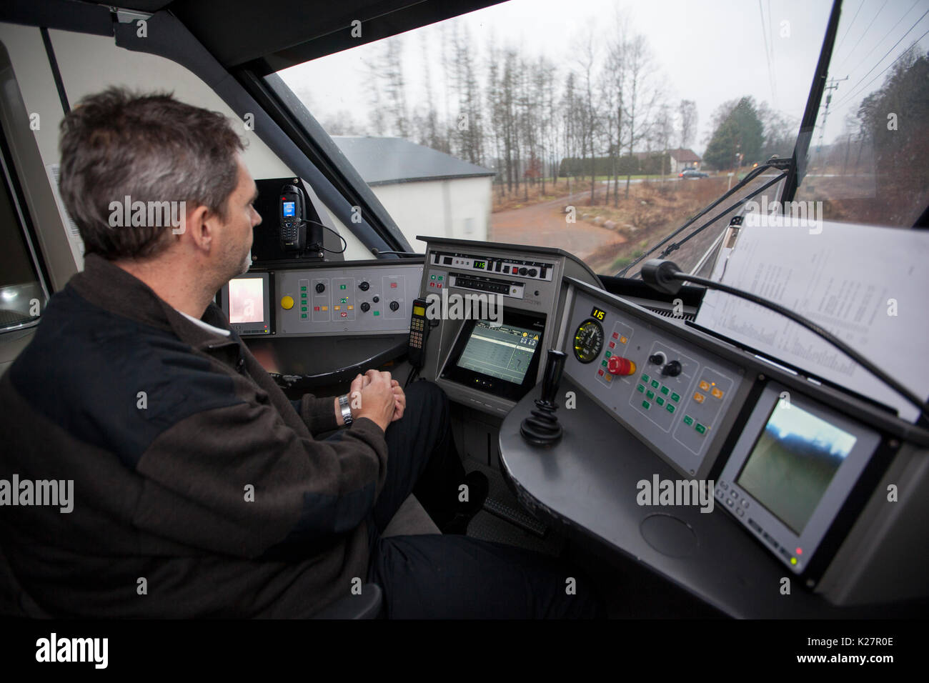 Train drivers cabin hi-res stock photography and images - Alamy