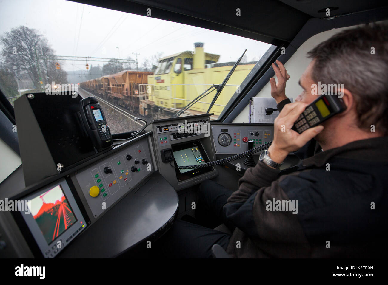 Train drivers cabin hi-res stock photography and images - Alamy