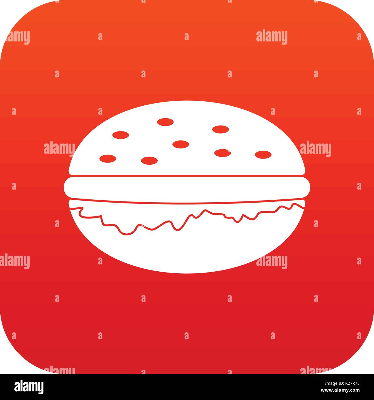 Burger icon digital red Stock Vector Image & Art - Alamy