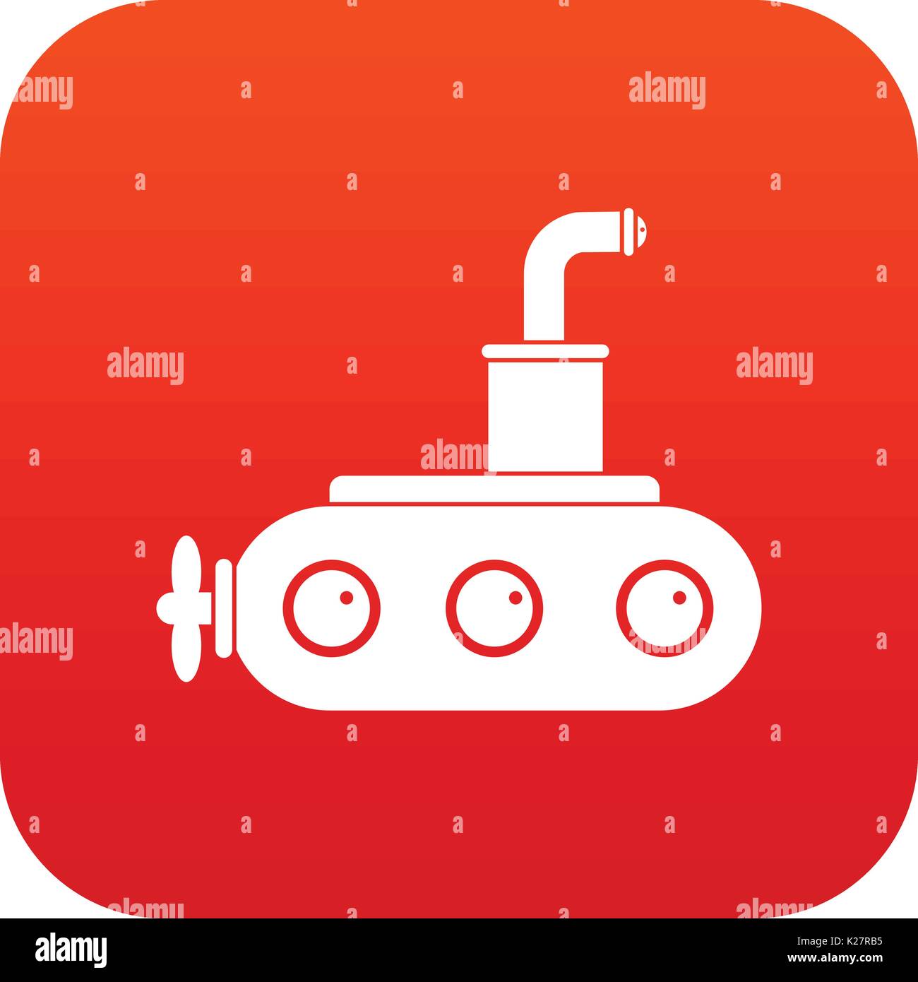 Submarine icon digital red Stock Vector Image & Art - Alamy