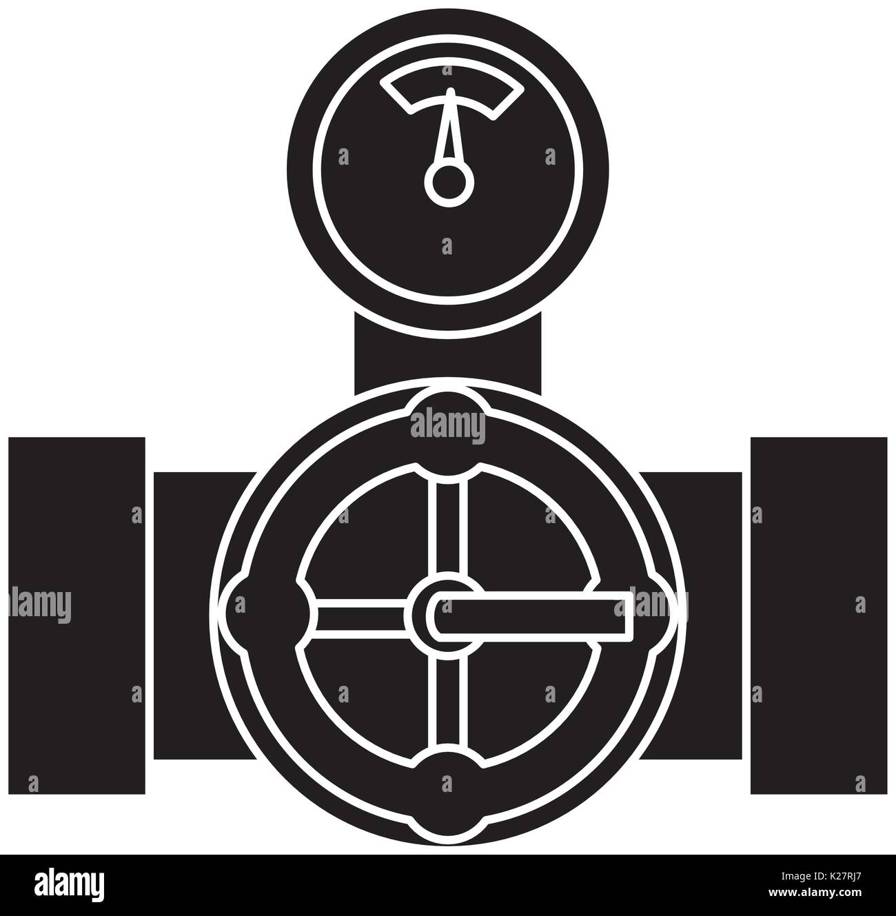 pipe with water meter icon over white background vector illustration ...