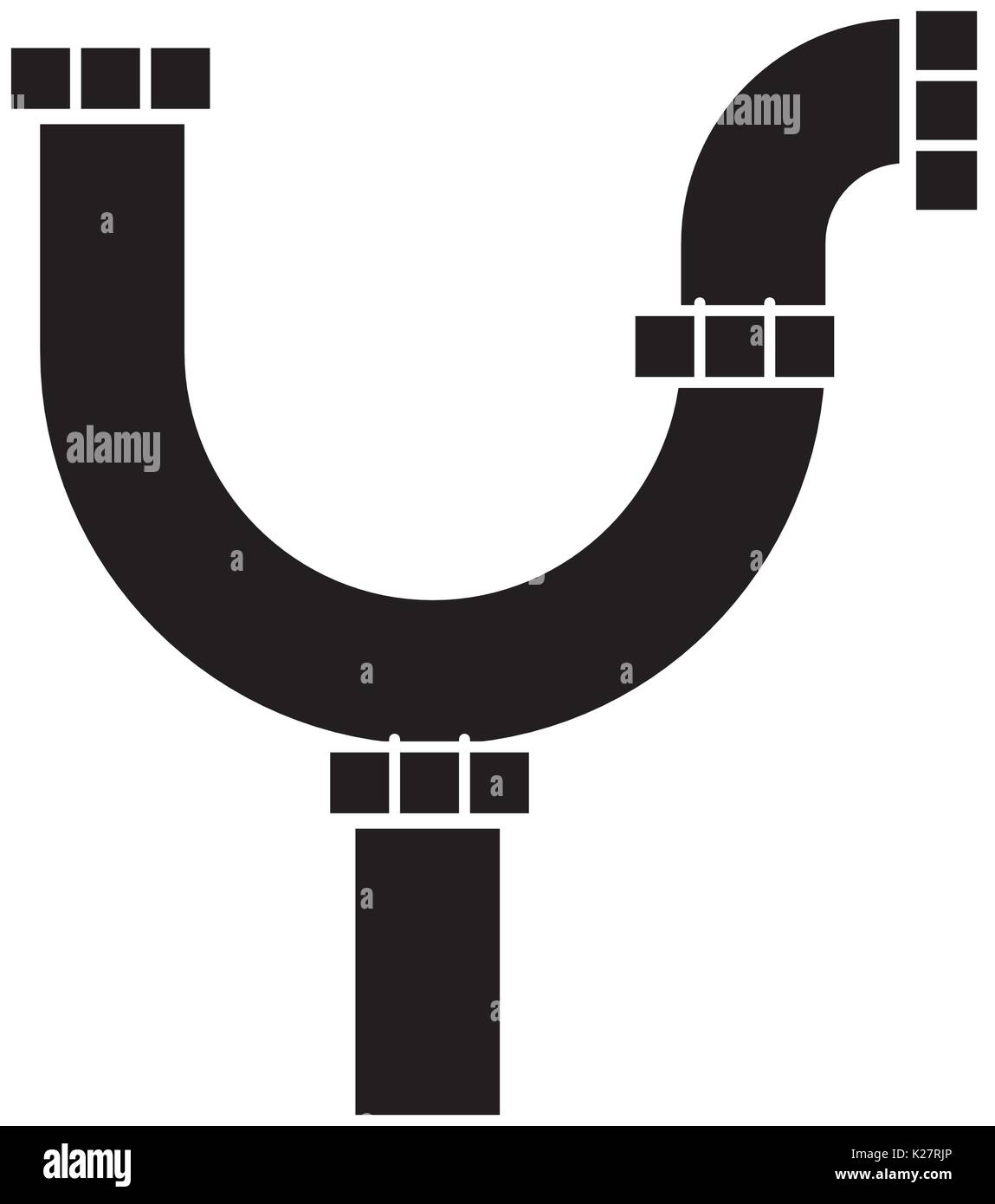 pipe connection icon over white background vector illustration Stock ...