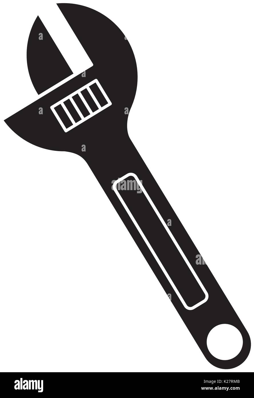 wrench icon over white background vector illustration Stock Vector ...