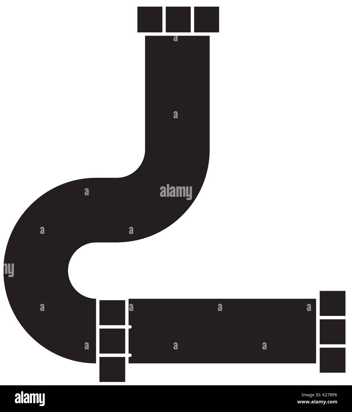 pipe connection icon over white background vector illustration Stock ...