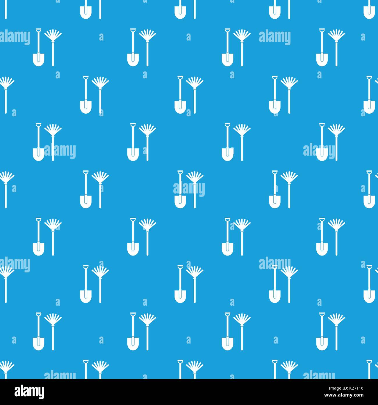 Rake and shovel pattern seamless blue Stock Vector Image & Art - Alamy