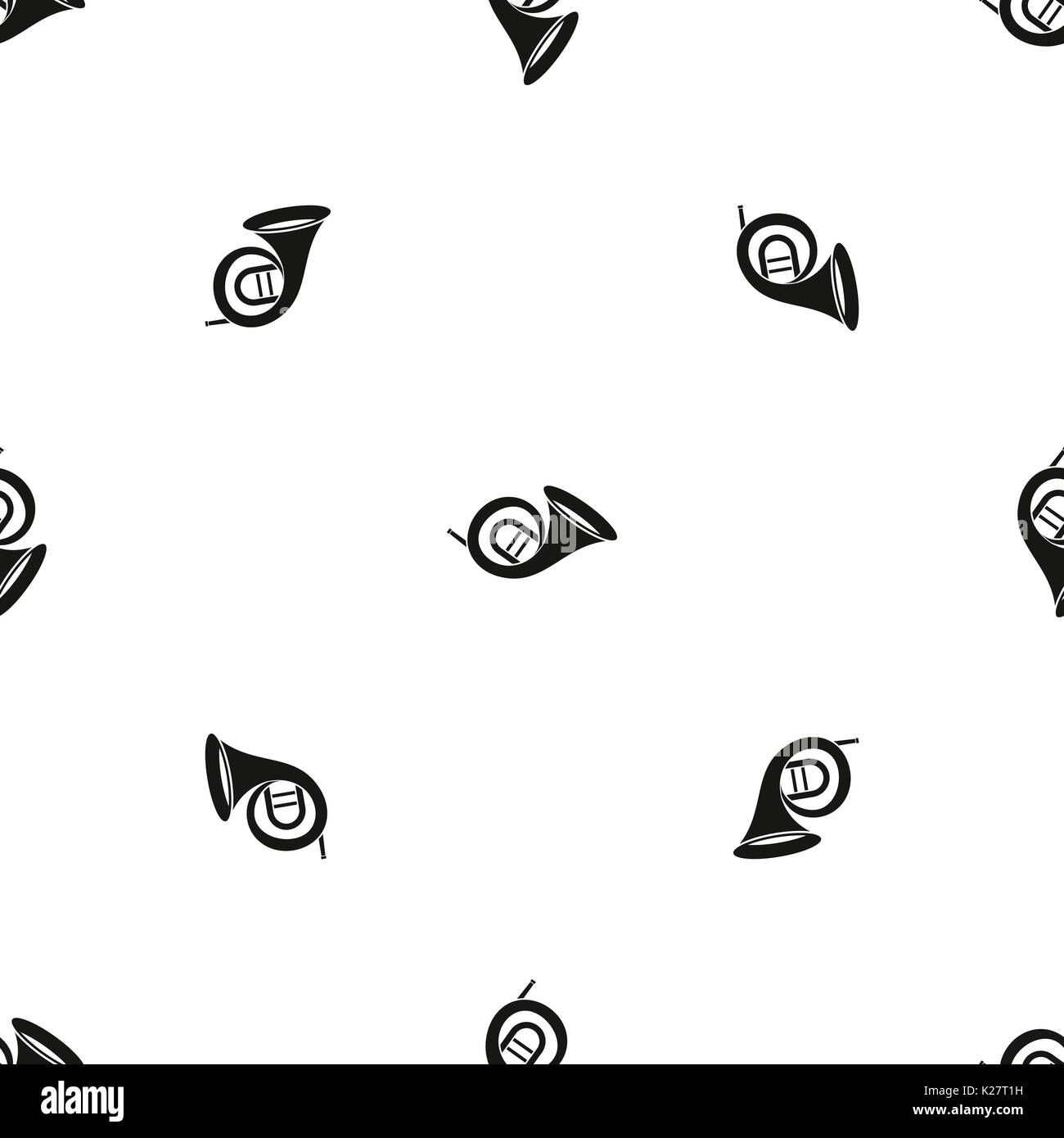 French horn pattern seamless black Stock Vector Image & Art - Alamy
