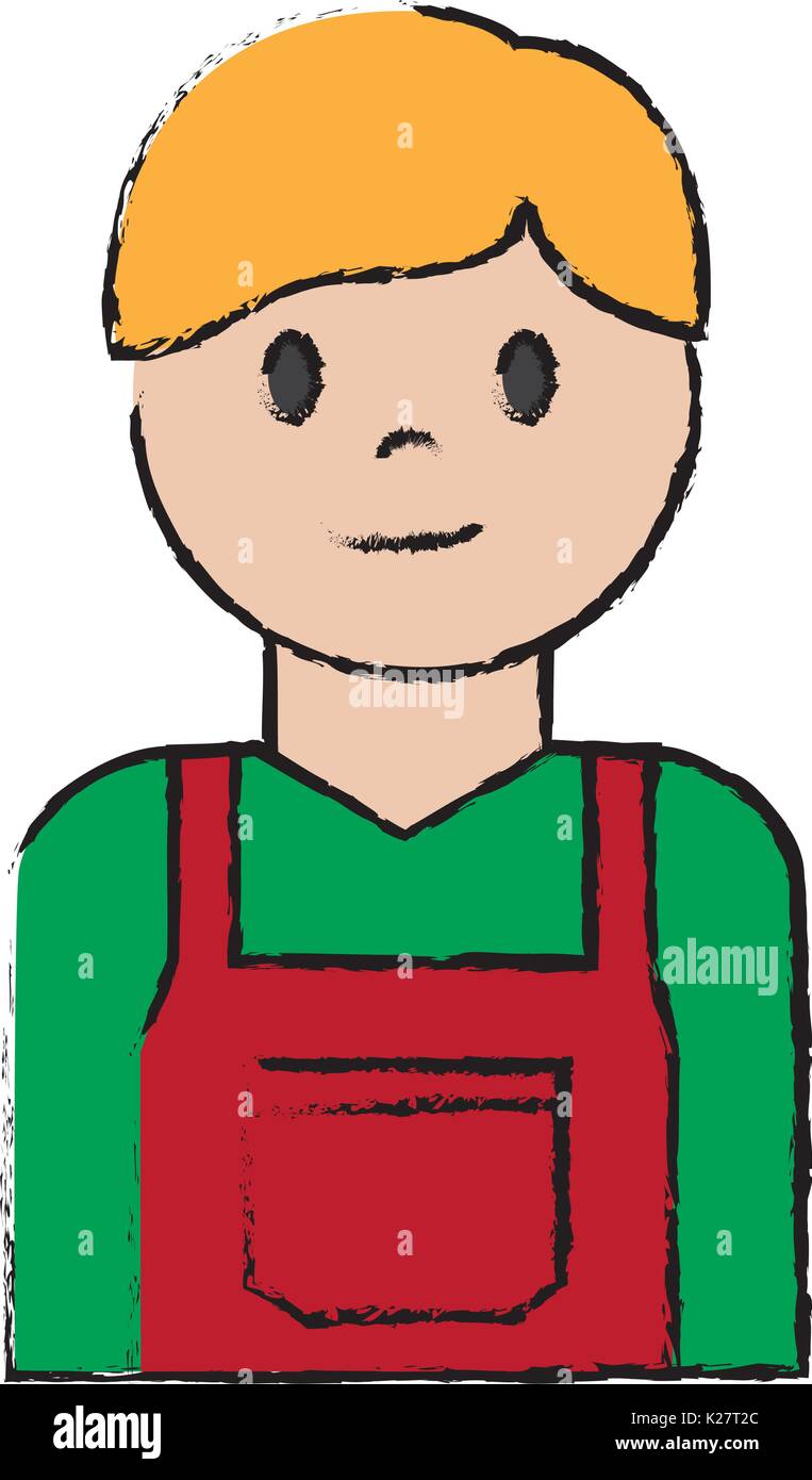 cartoon plumber man icon over white background vector illustration ...