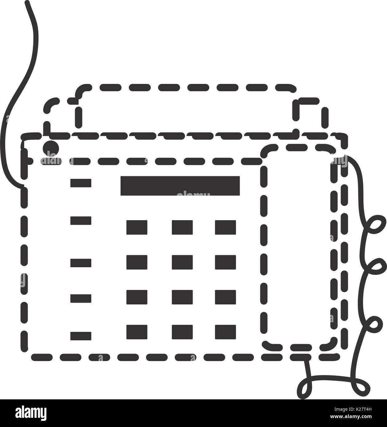 fax machine icon over white background vector illustration Stock Vector ...