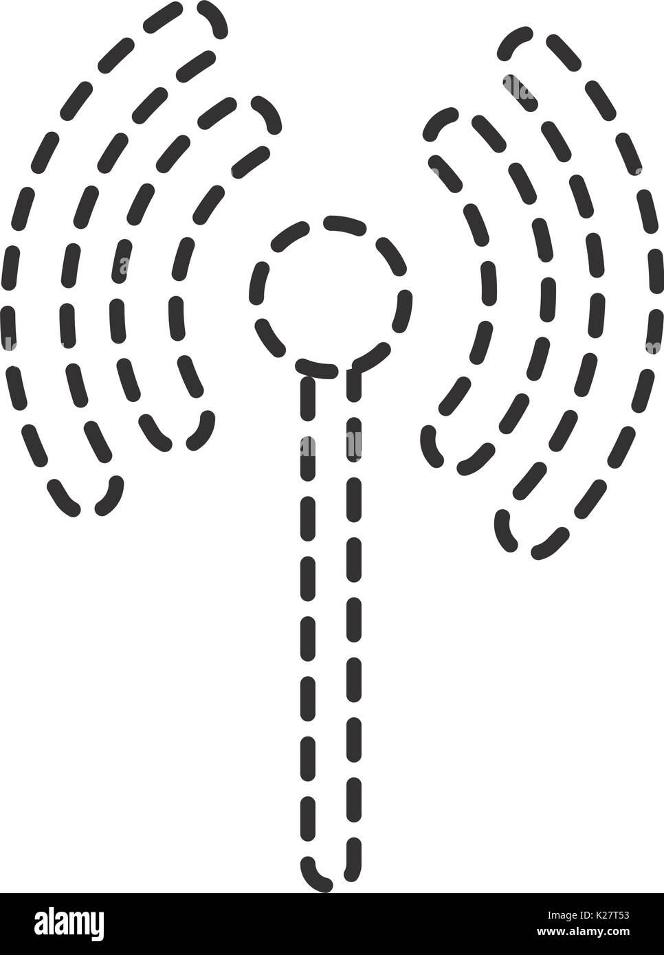 wireless sign icon over white background vector illustration Stock ...