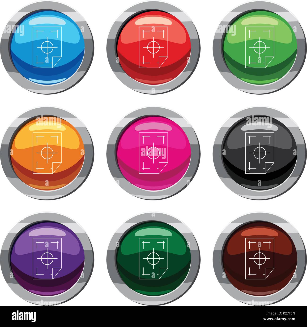 Printer marks on a paper set 9 collection Stock Vector Image & Art - Alamy