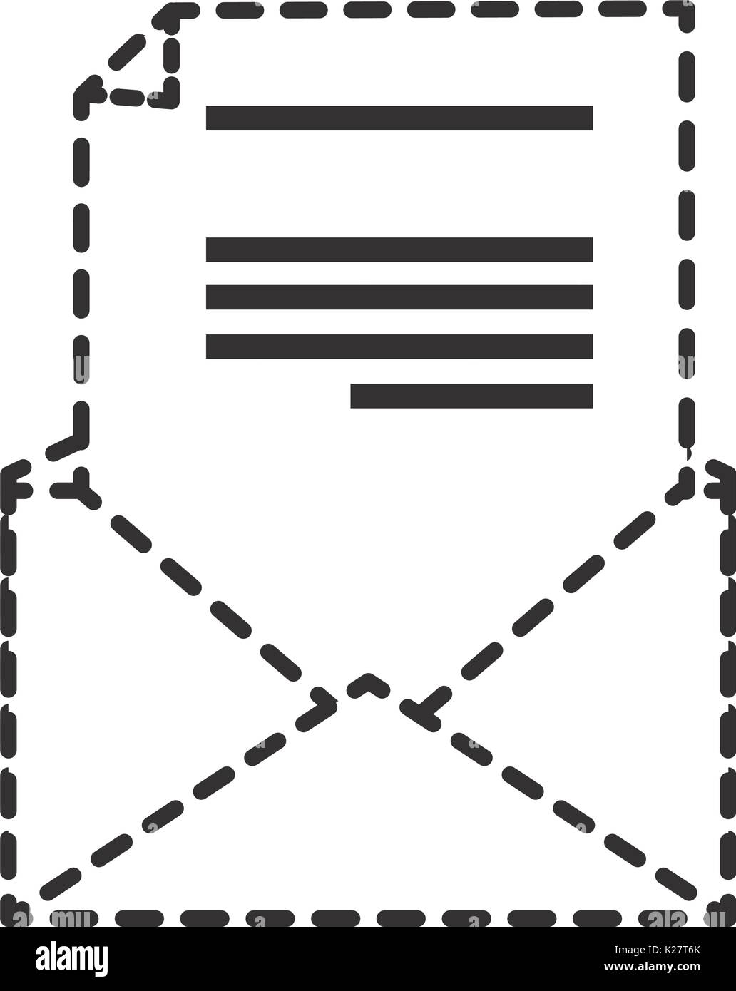 envelope and letter icon over white background vector illustration ...