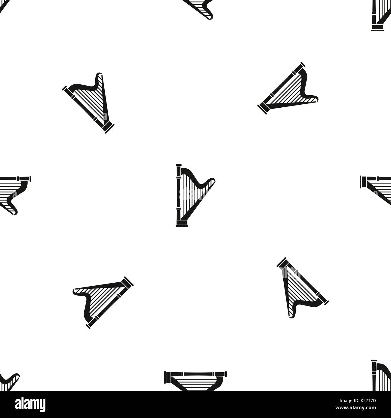 Harp pattern seamless black Stock Vector Image & Art - Alamy