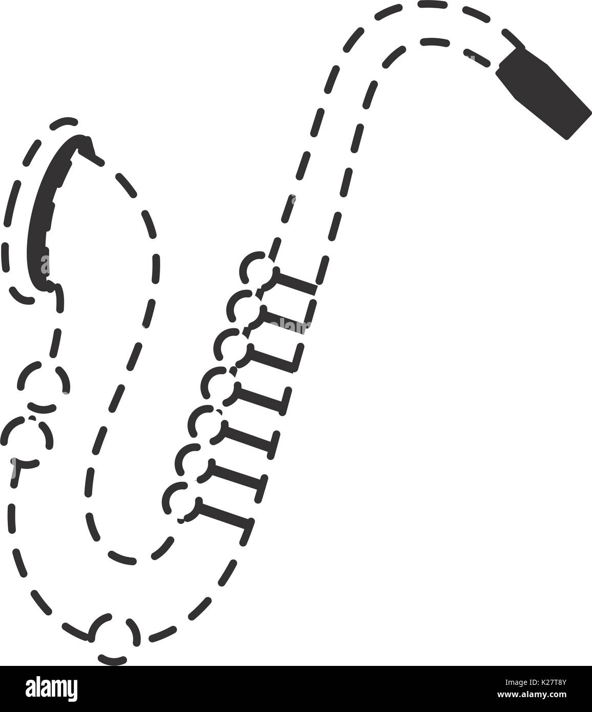 saxophone instrument icon over white background vector illustration ...