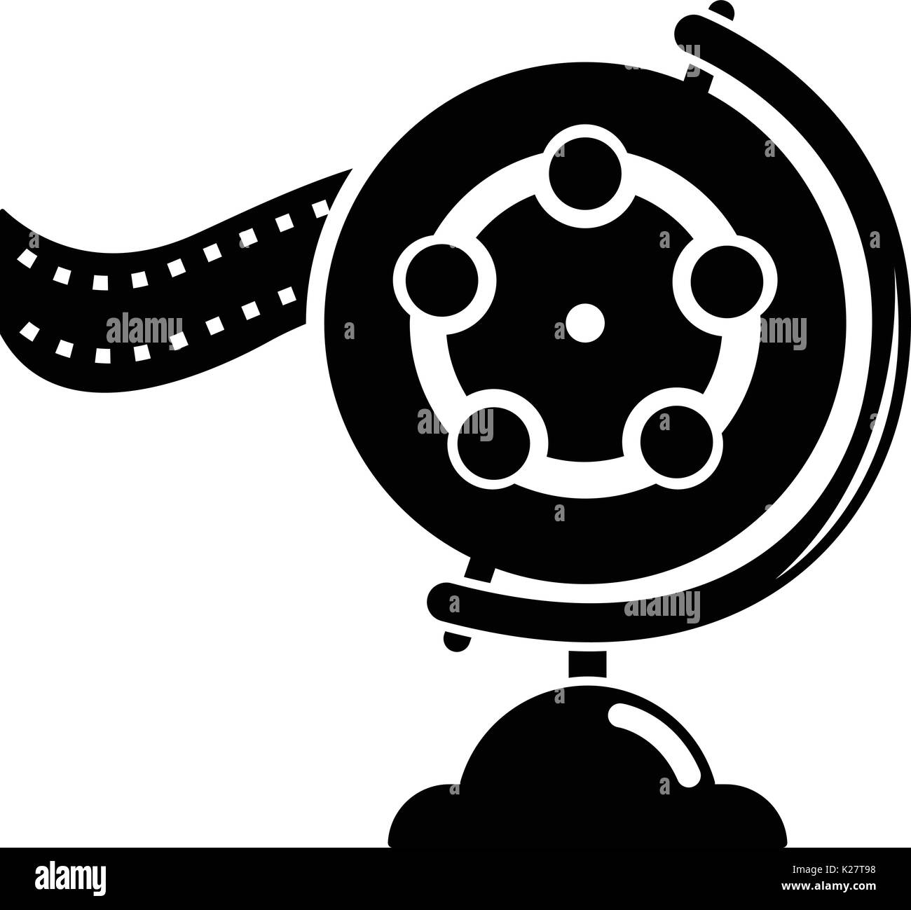 Reel film icon, simple black style Stock Vector Image & Art - Alamy