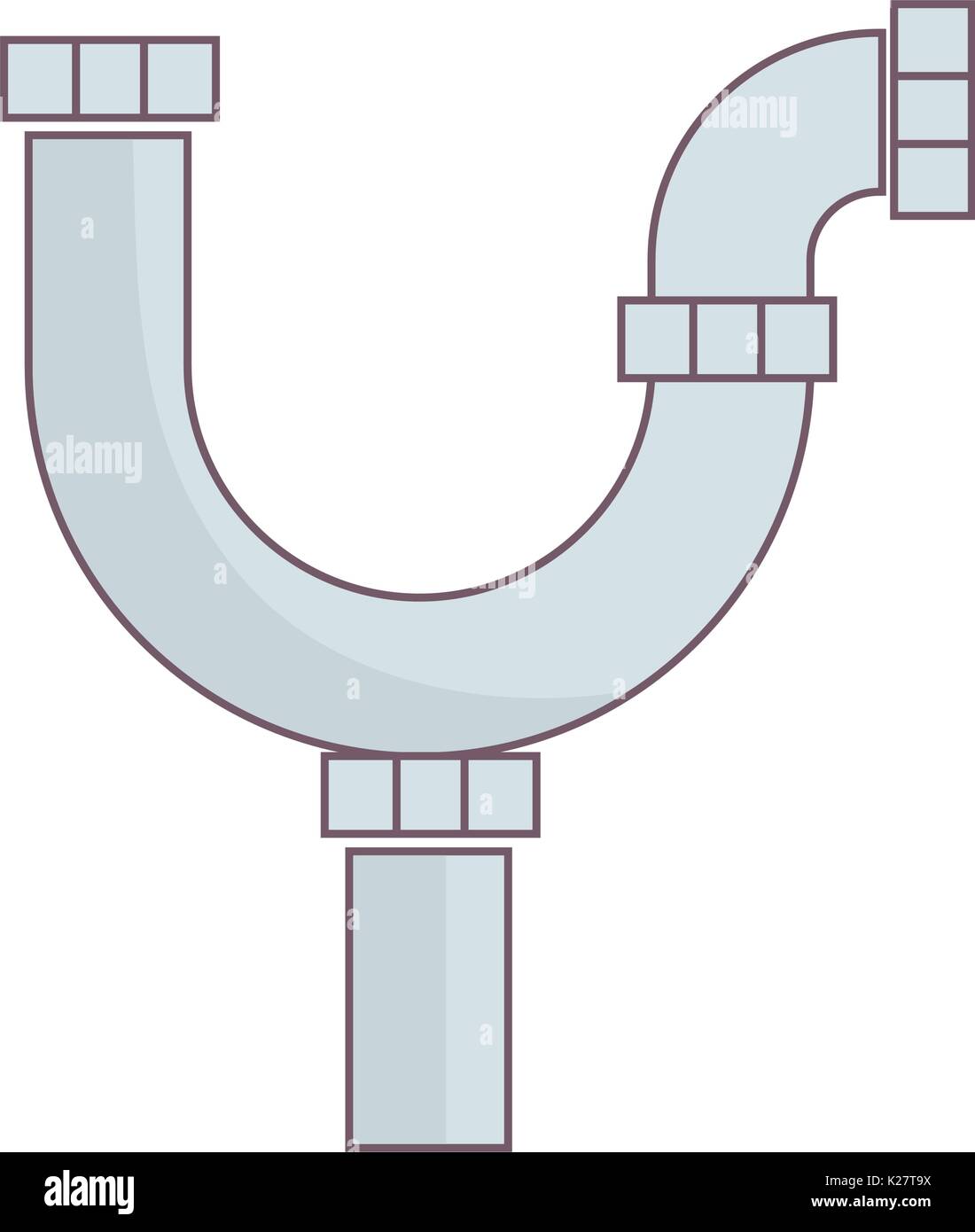 pipe connection icon over white background vector illustration Stock ...