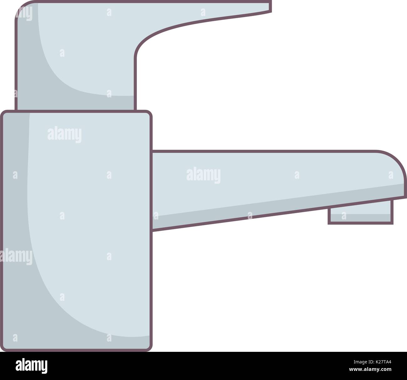 bath faucet icon over white background vector illustration Stock Vector ...